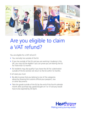 Fillable Online heathrow airport vat refund form Fax Email Print ...