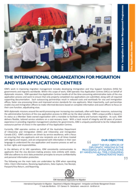 Fillable Online iom Fact sheet: IOM's Visa Application Centres ...