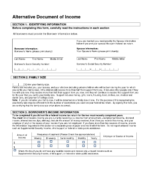 Fillable Online Alternative Document of Income - Eos Cca Fax Email ...