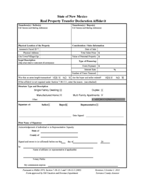 Fillable Online torrancecountynm Real Property Transfer Declaration ...
