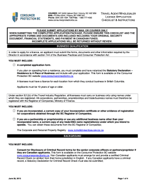 Travel Agent Licence - Fill Online, Printable, Fillable, Blank | pdfFiller