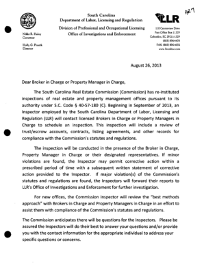 Fillable Online Download LLR Checklist - South Carolina Association of ...