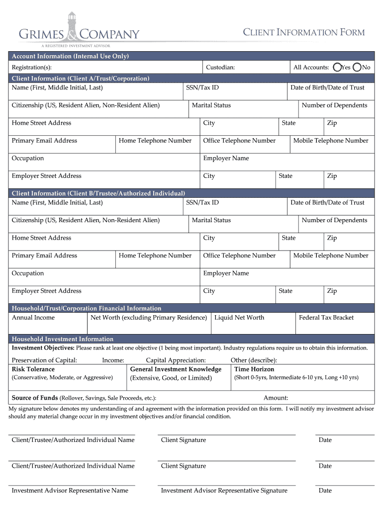 Fillable Online Account Information (Internal Use Only) Fax Email Print - pdfFiller
