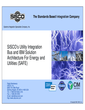 Fillable Online SISCO's Utility Integration Bus and IBM Solution ...