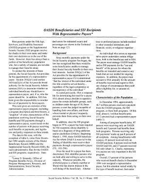 Fillable Online ssa OASDI Beneficiaries and SSI Recipients With ...