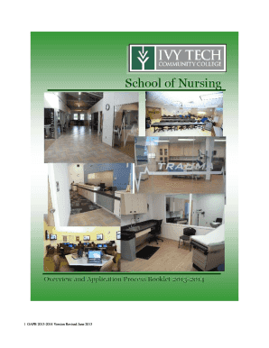 Fillable Online ivytech Overview and Application Process Booklet - Ivy Tech Community ...