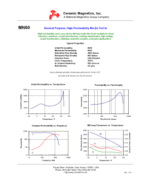 Fillable Online mn60 ferrite form Fax Email Print - pdfFiller