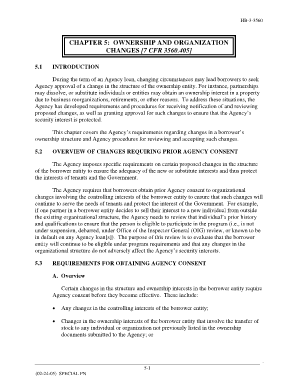 Fillable Online rurdev usda HB-3-3560 CHAPTER 5: OWNERSHIP AND ...