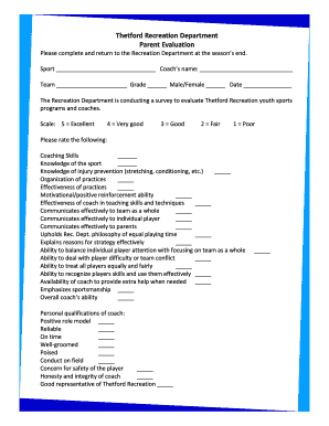 Fillable Online Parent Evaluation. Forms/Publications Fax Email Print ...