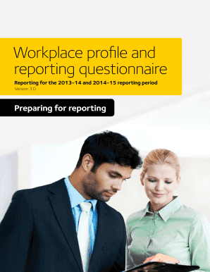 Fillable Online Workplace profile and reporting questionnaire - The ...