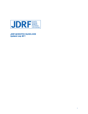Fillable Online JDRF Scientific Guidelines 6.11 Fax Email Print - pdfFiller