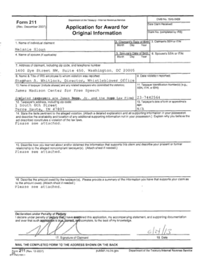 Fillable Online citizensforethics IRS whistleblower complaint - CREW ...