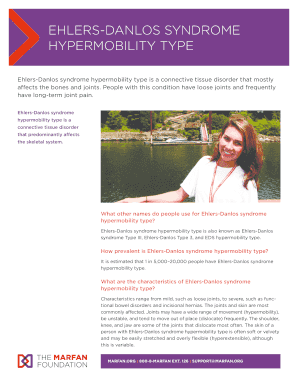 Fillable Online marfan Ehlers-Danlos Syndrome Hypermobility Type ...