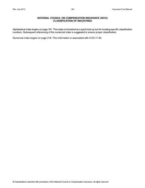 Fillable Online NATIONAL COUNCIL ON COMPENSATION INSURANCE (NCCI ...