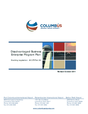 Fillable Online Disadvantaged Business Enterprise Program Plan ...