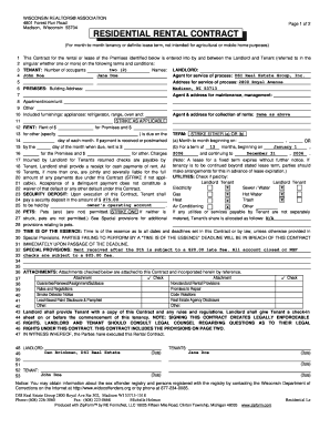 Fillable Online Residential Lease Agreement Example - DSI Real Estate ...