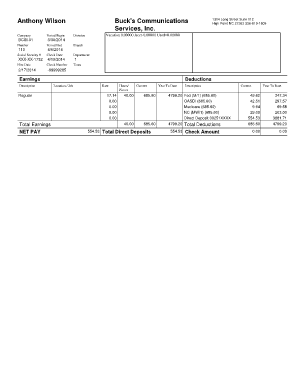 Fillable Online Buck's Communications Fax Email Print - pdfFiller