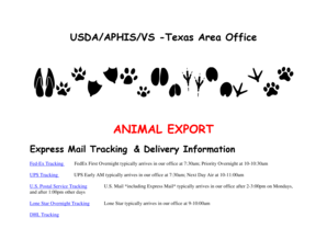 Fillable Online aphis usda Aphis pet export checklist fillable form Fax ...