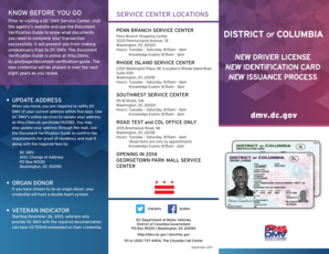 Fillable Online dmv dc Central Issuance and New Credentials Brochure ...
