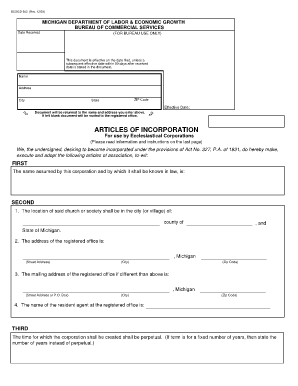 Fillable Online Michigan Nonprofit Corporation Filing Information ...
