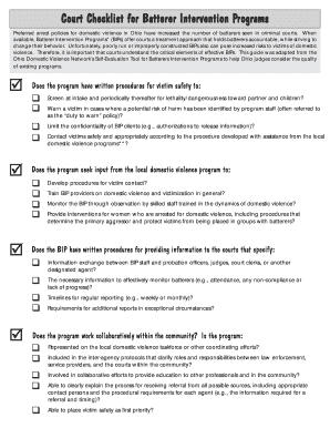 Fillable Online supremecourt ohio Court Checklist for Batter Court ...