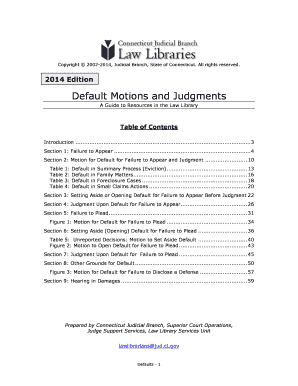 Fillable Online jud ct Default Motions and Judgments - jud ct Fax Email ...