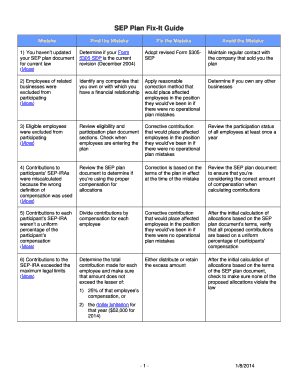 Fillable Online irs SEP Fix-It Guide - irs Fax Email Print - pdfFiller