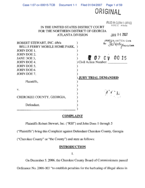 Fillable Online aclu 07cv015 complaint.pdf - aclu Fax Email Print ...