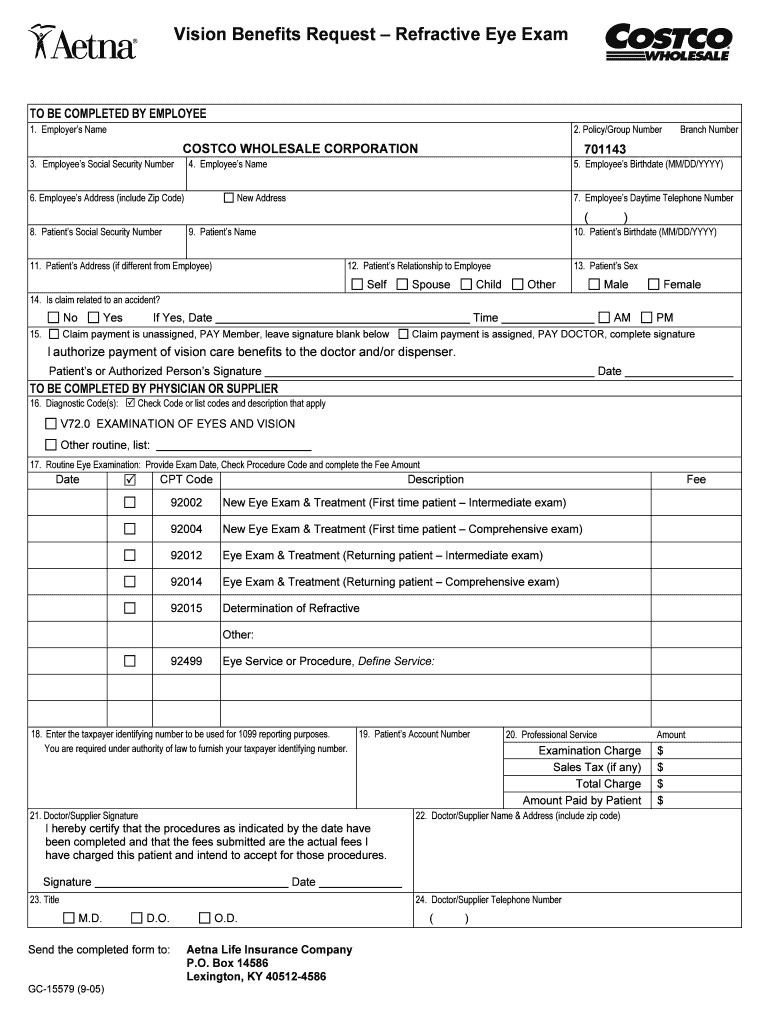 Costco Eye Exam - Fill Online, Printable, Fillable, Blank | pdfFiller