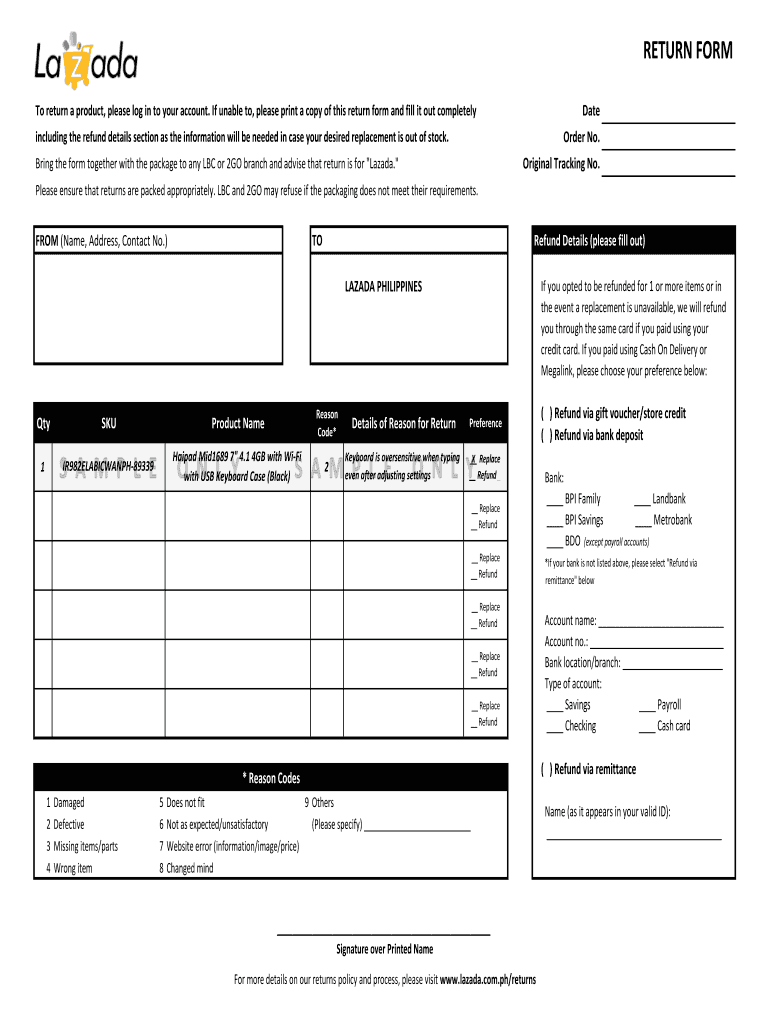 Returnlabel Pdf Fill Online Printable Fillable Blank PdfFiller
