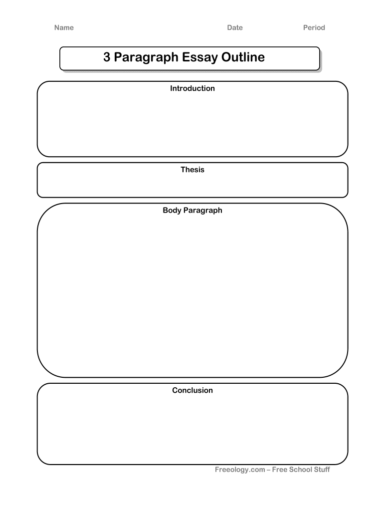 Paragraph Essay Outline Fill Online Printable Fillable Blank PdfFiller