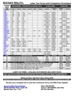 Fillable Online Order Guide - Tax Forms, Envelopes Fax Email Print ...