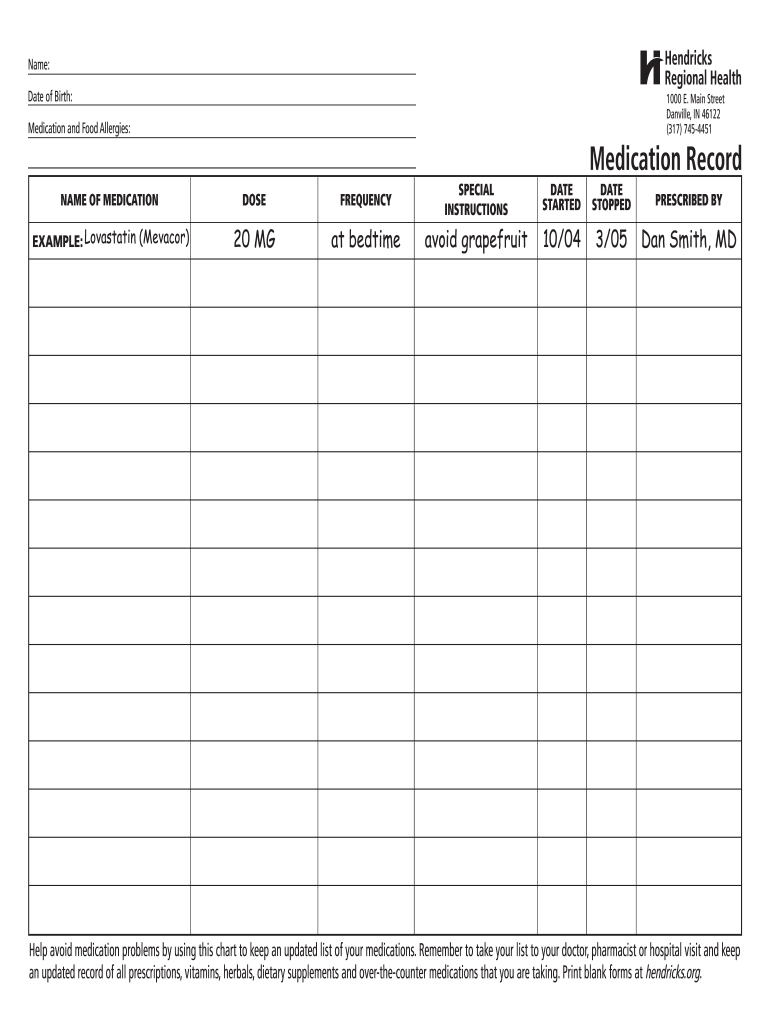 Daily Medication Log Template Excel Templates