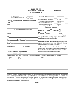 Fillable Online of Dairy Cattle Fax Email Print - pdfFiller