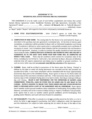 Fillable Online Builder's Addendum - JK Monarch Fax Email Print - pdfFiller
