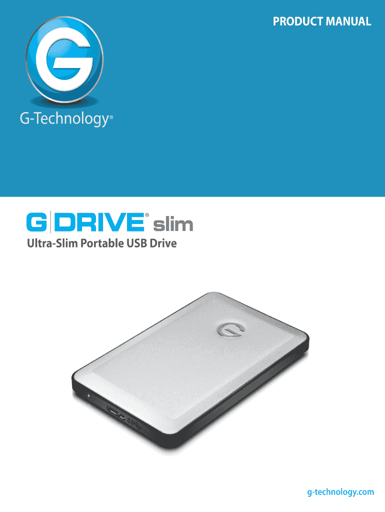 Fillable Online About Your G-DRIVE slim - G-Technology Fax Email Print ...