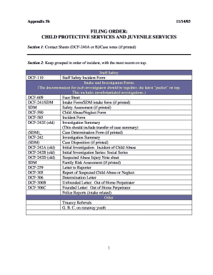 Fillable Online dcf vermont 8 Part Filing Order - Department for ...