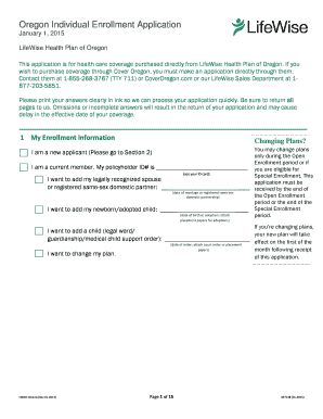 Fillable Online LifeWise Health Plan of Oregon Fax Email Print - pdfFiller
