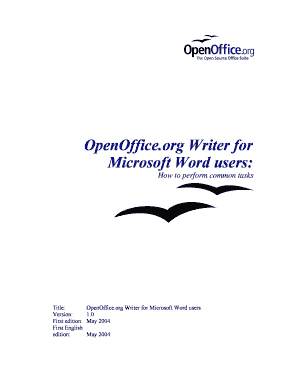 Openoffice Org - Fill Online, Printable, Fillable, Blank | pdfFiller