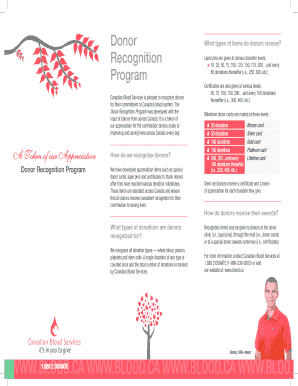 Fillable Online Donor Recognition Brochure Fax Email Print - pdfFiller