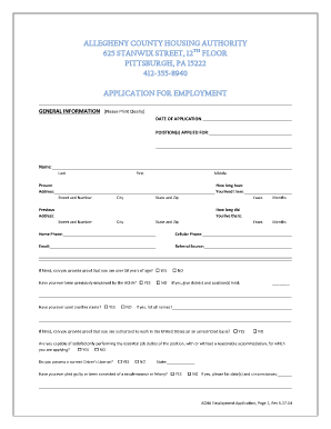 Fillable Online Application - Allegheny County HA Fax Email Print ...