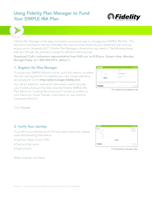 Fillable Online Using Fidelity Plan Manager to Fund Your SIMPLE IRA ...