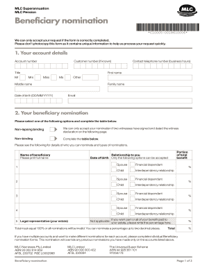 Fillable Online mlc com MLC Pension - mlc com Fax Email Print - pdfFiller
