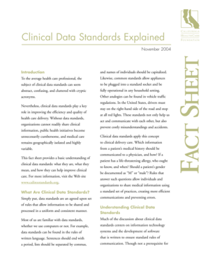 Fillable Online iha Clinical Data Standards Explained - Integrated ...
