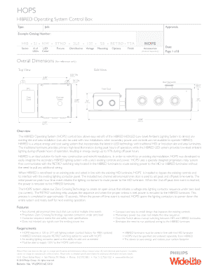 Fillable Online HOPS spec sheet - Philips Lighting Fax Email Print - pdfFiller