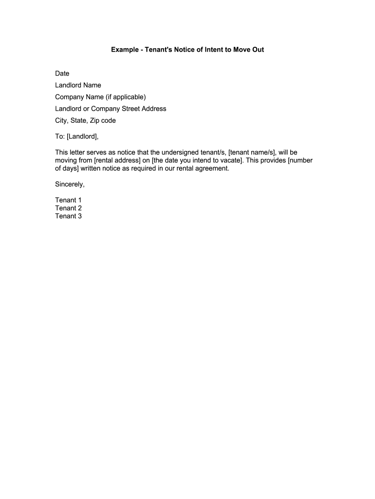 Letter To Vacate Apartment Fill Out Sign Online DocHub