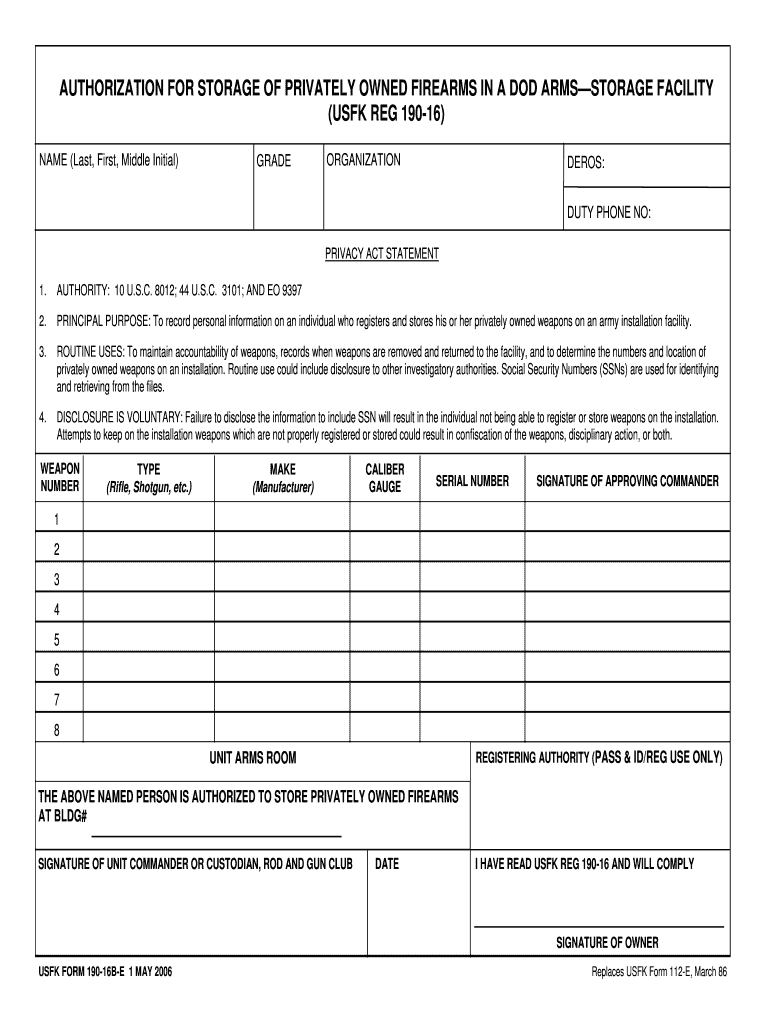 Fillable Online 8tharmy korea army Korea storage form2 Fax Email Print ...