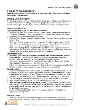 Fillable Online medicine virginia A GUIDE TO COLONOSCOPY - medicine ...
