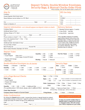 Fillable Online Order Form - RTI Fax Email Print - pdfFiller