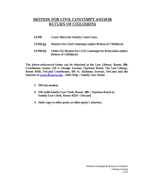 Fillable Online circuit7 MOTION FOR CIVIL CONTEMPT AND/OR RETURN OF ...